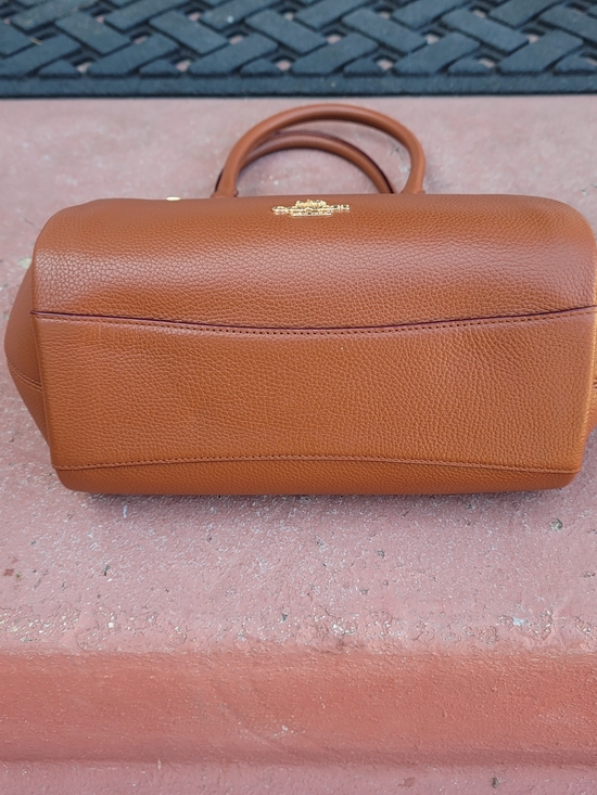 Coach | Bags | Coach Pebbled Leather Satchel In Saddle Brown | Poshmark